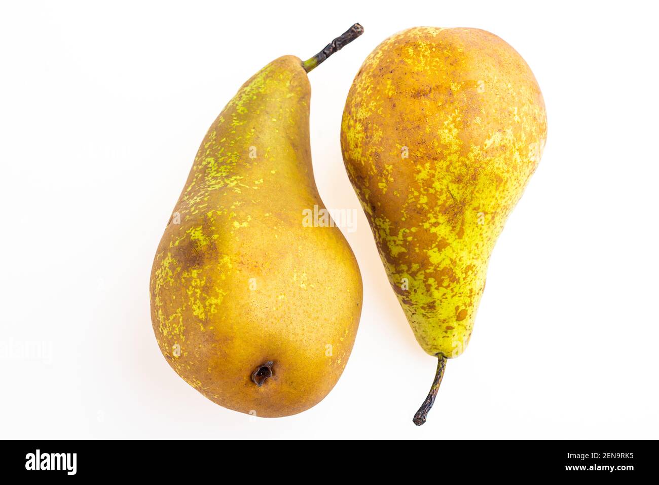 Fresh pears, yellow fruit isolated on white background Stock Photo - Alamy