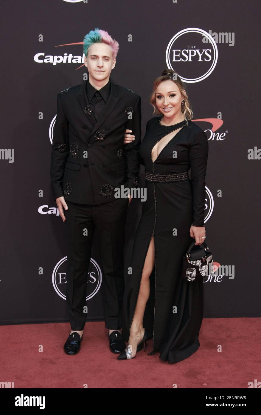 Ninja Belvins (L) and Jessica Blevins attend The 2019 ESPYS presented ...