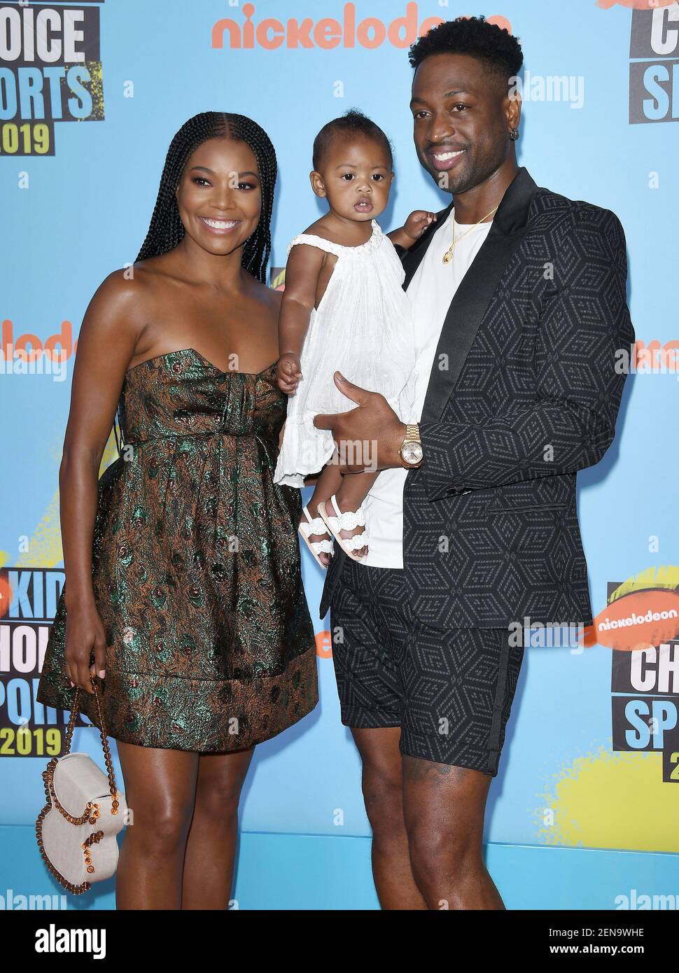 (L-R) Gabrielle Union, Kaavia James Union Wade and Dwyane Wade at the ...