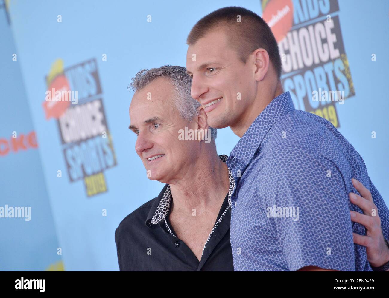 (L-R) Gordon Gronkowski and Rob Gronkowski at the Nickelodeon Kids ...
