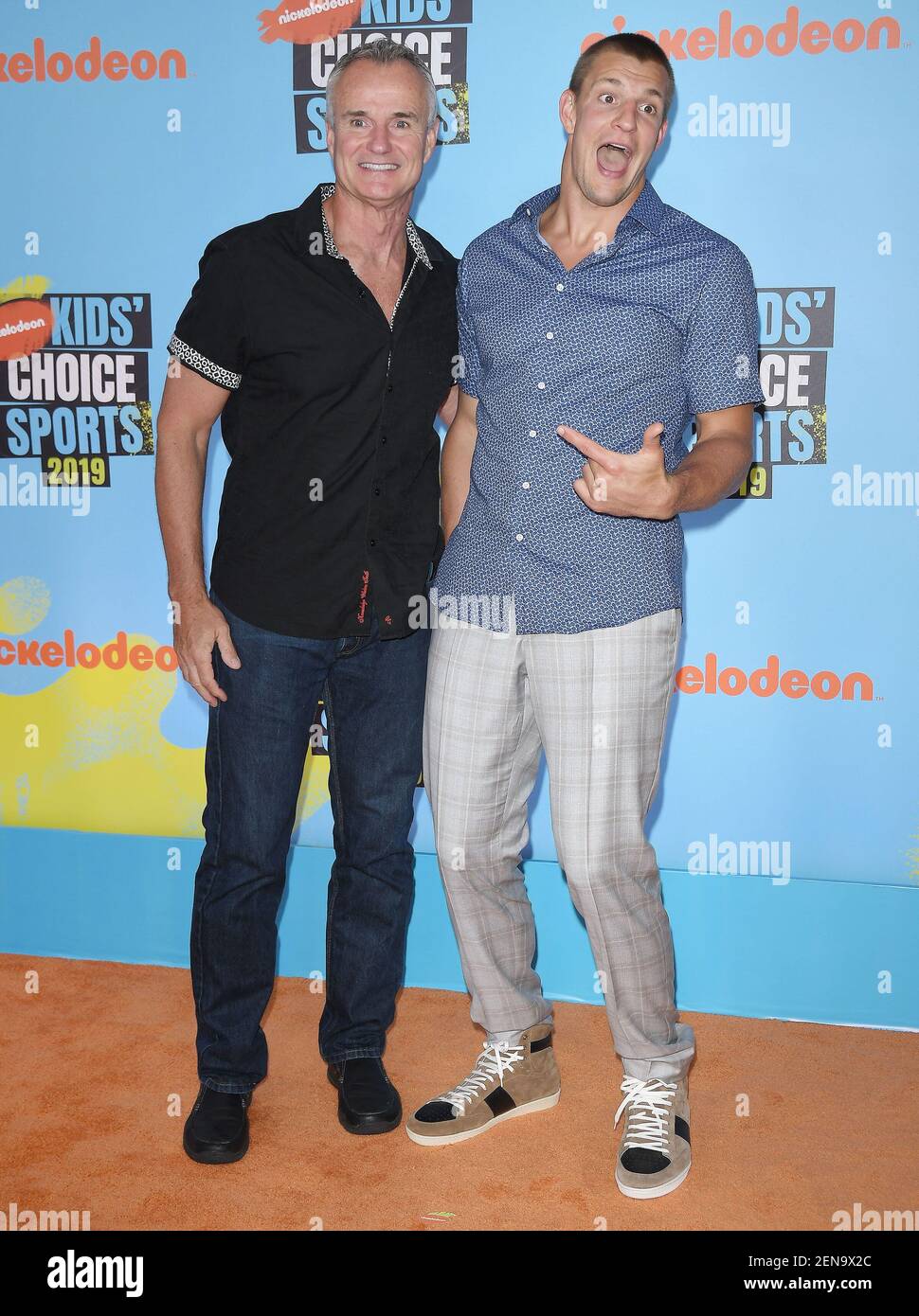 (L-R) Gordon Gronkowski and Rob Gronkowski at the Nickelodeon Kids ...