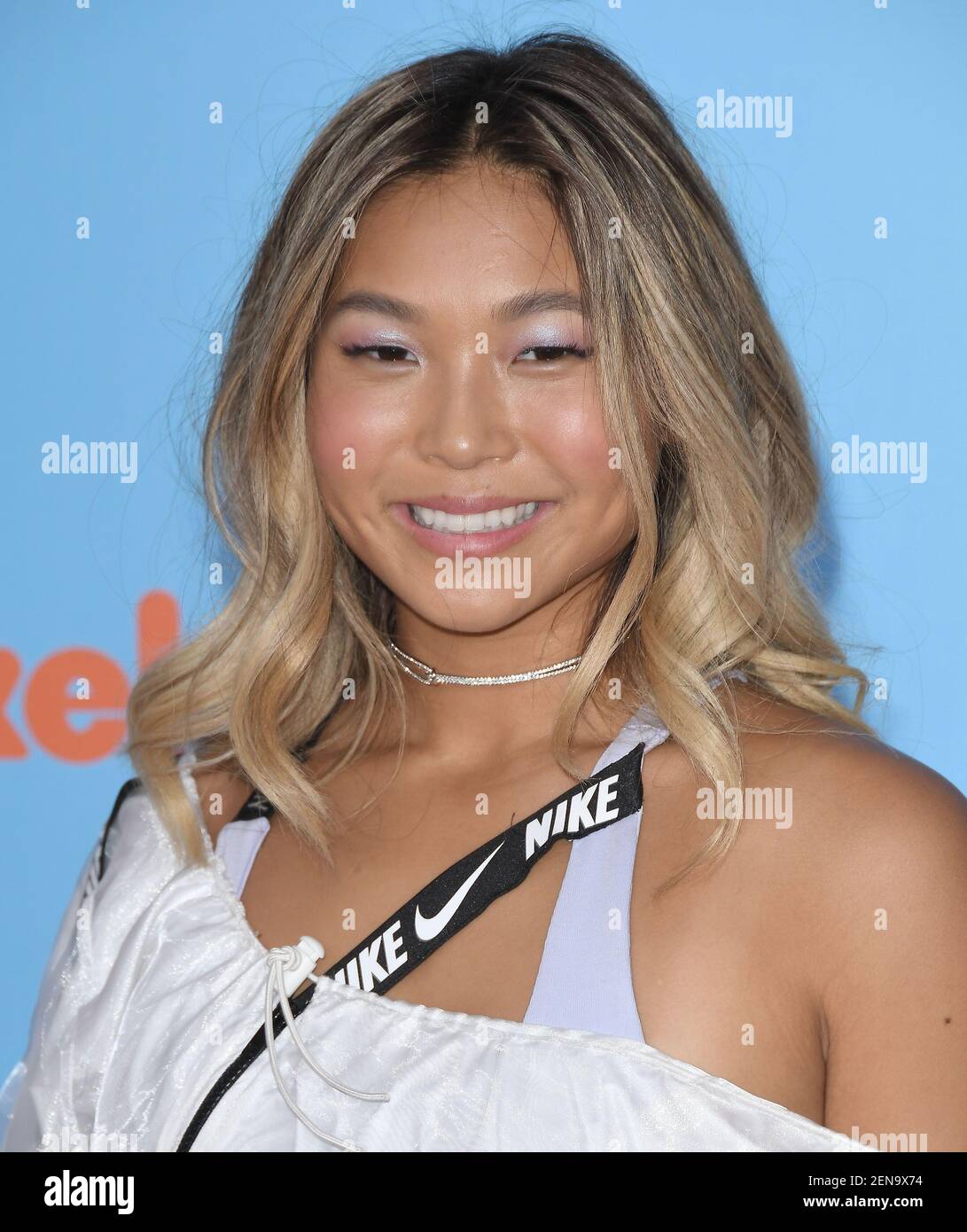 Chloe Kim arrives at the Nickelodeon Kids' Choice Sports 2019 held at ...