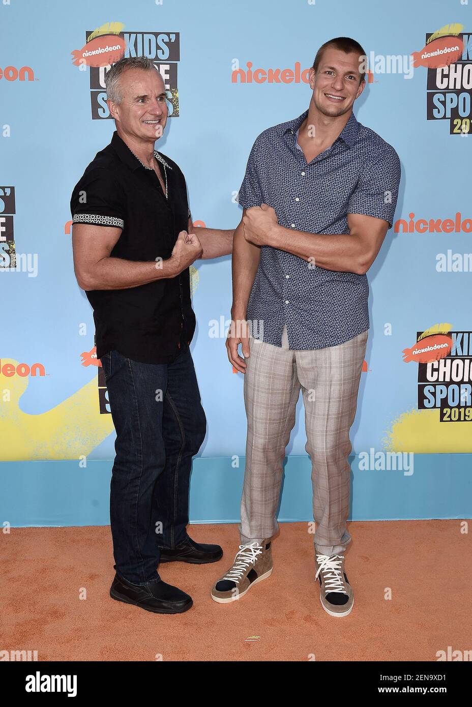 SANTA MONICA, CA - JULY 11: Gordon Gronkowski and Rob Gronkowski at ...