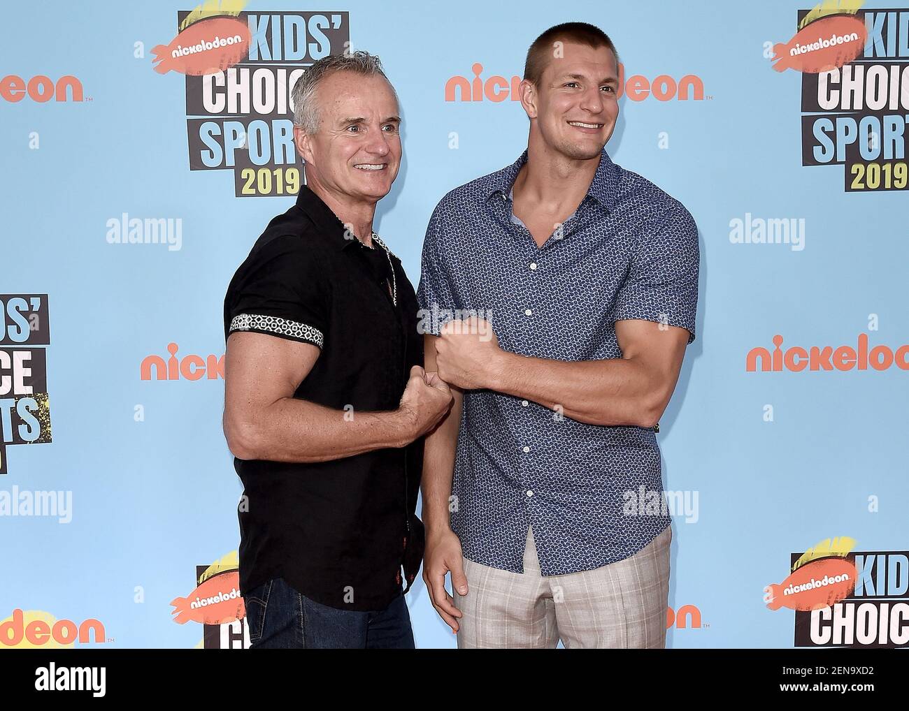 SANTA MONICA, CA - JULY 11: Gordon Gronkowski and Rob Gronkowski at ...