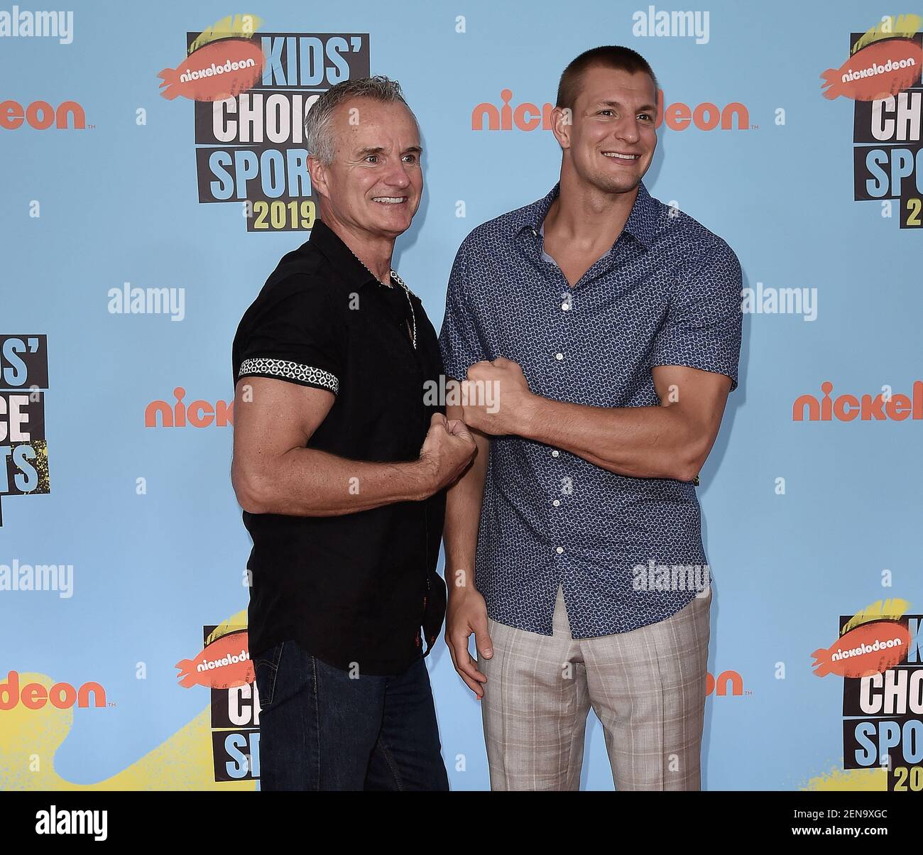SANTA MONICA, CA - JULY 11: Gordon Gronkowski and Rob Gronkowski at ...