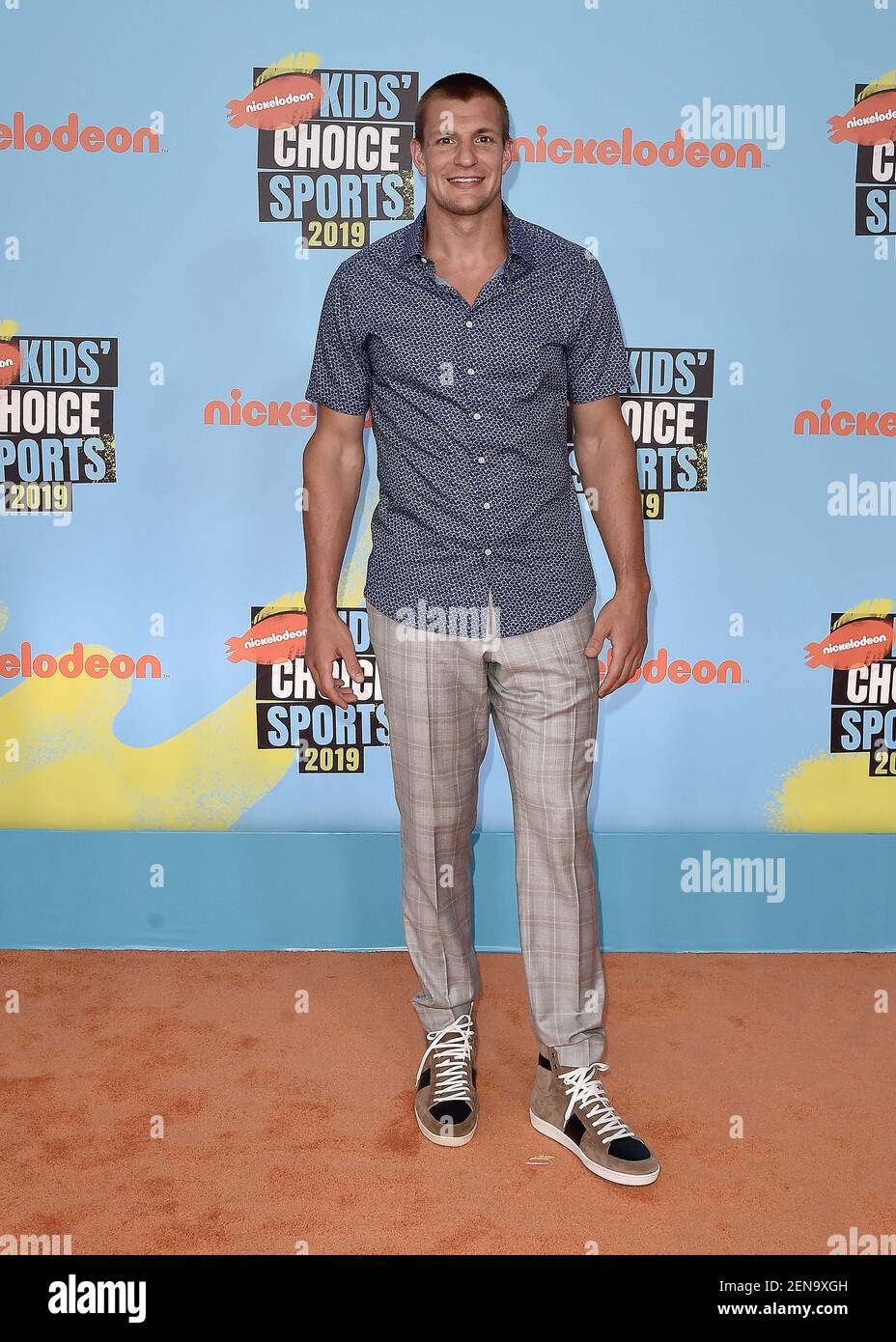 SANTA MONICA, CA - JULY 11: Rob Gronkowski at Nickelodeon's Kids ...
