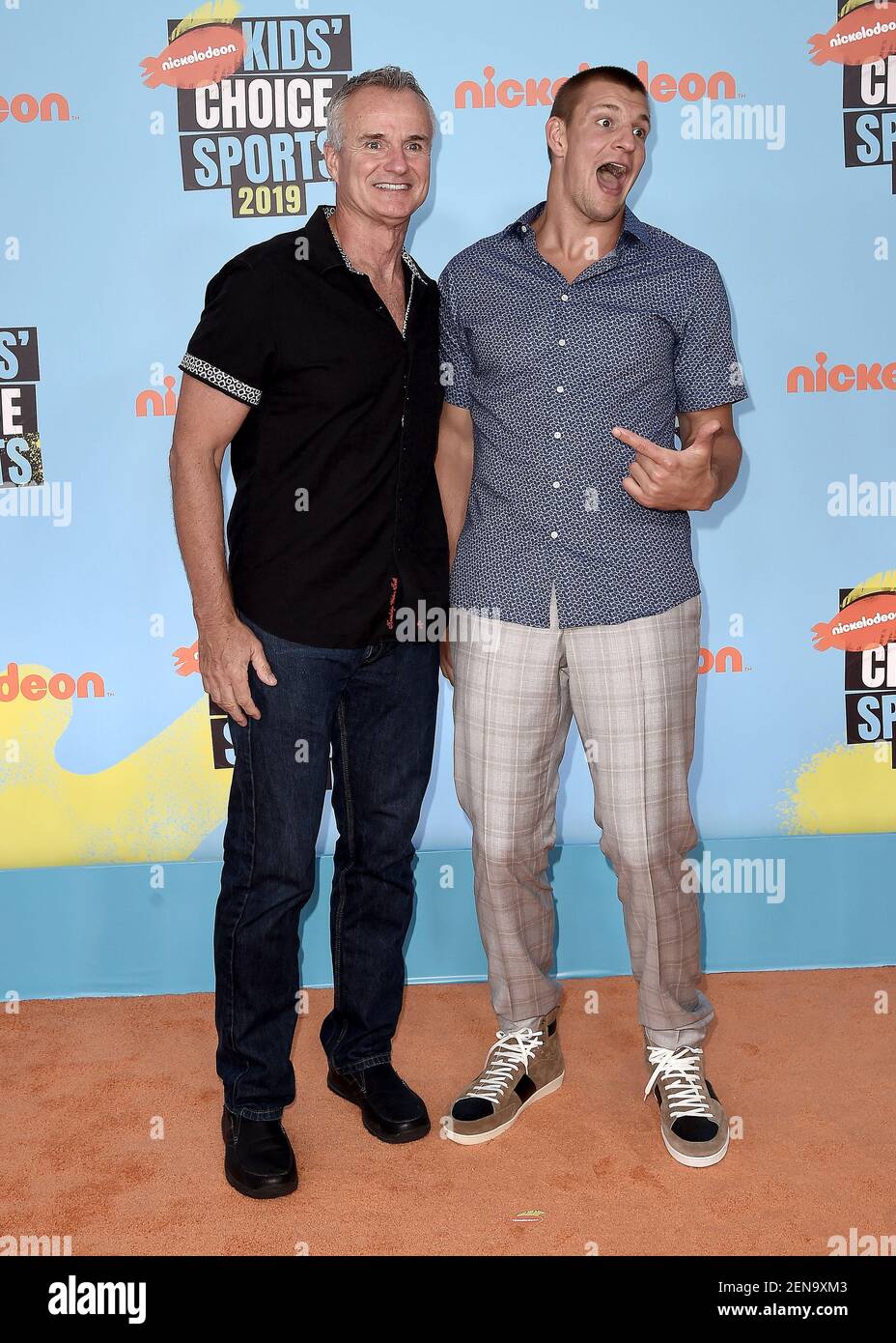 SANTA MONICA, CA - JULY 11: Gordon Gronkowski and Rob Gronkowski at ...