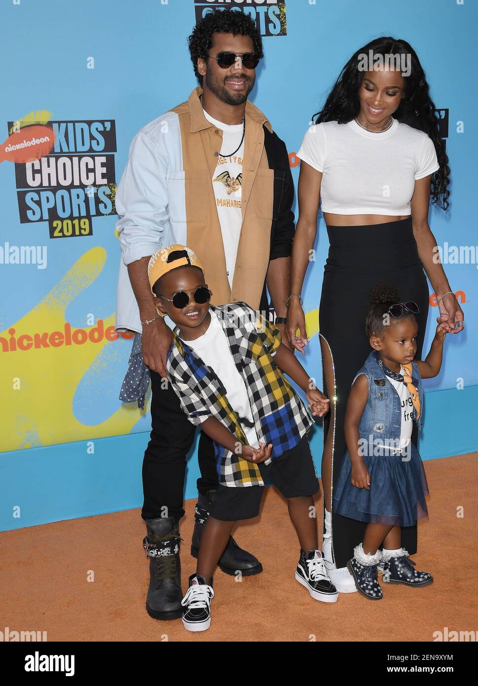 (L-R) Russell Wilson, Ciara, Future Zahir Wilburn and Sienna Princess ...