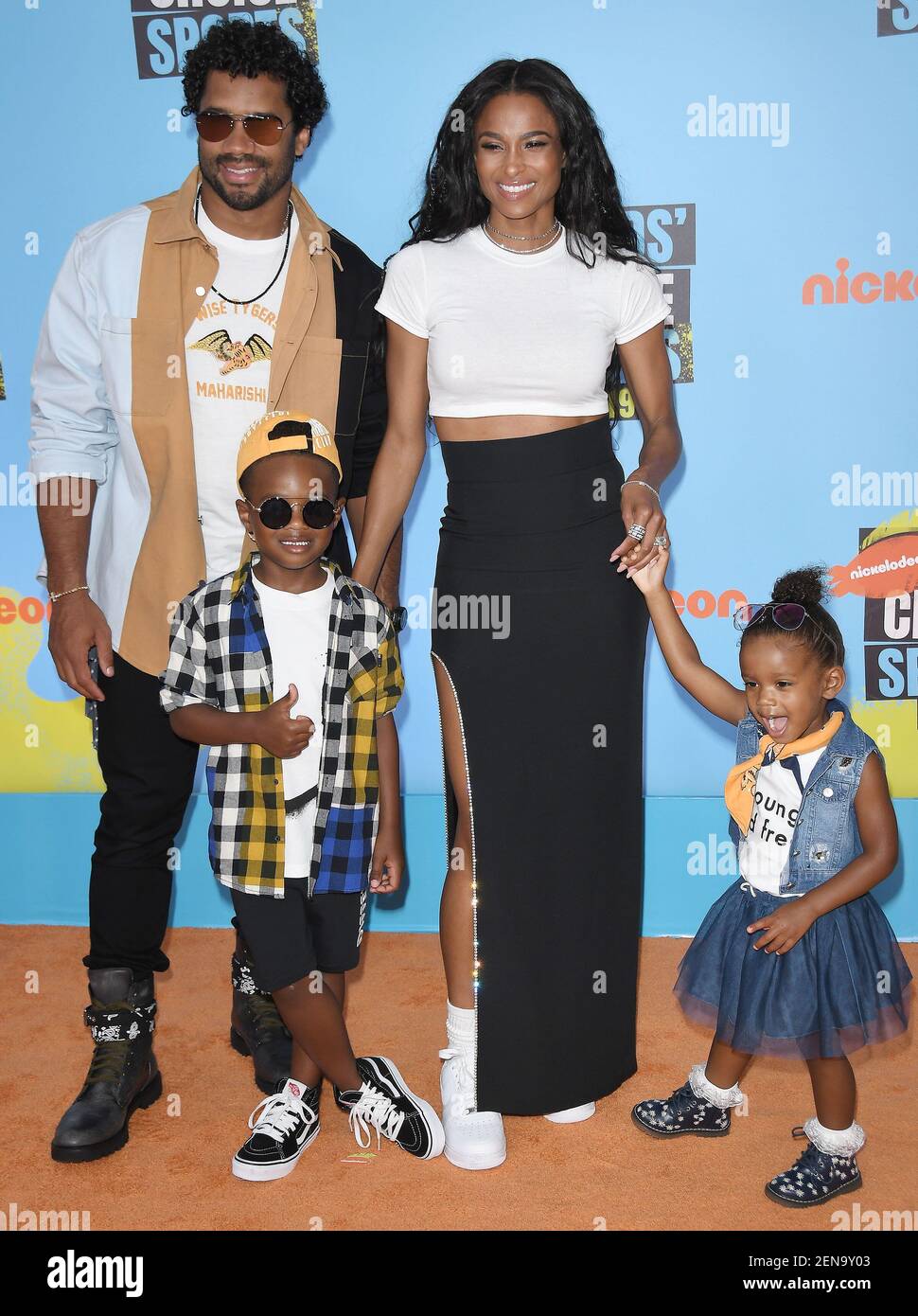 (L-R) Russell Wilson, Ciara, Future Zahir Wilburn and Sienna Princess ...