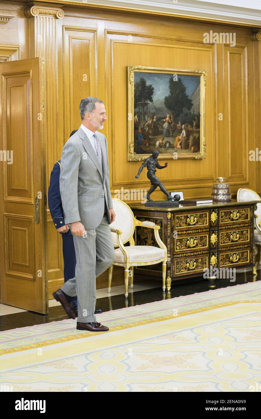 King Felipe VI of Spain during an audience with CEO of Hogan Lovells ...