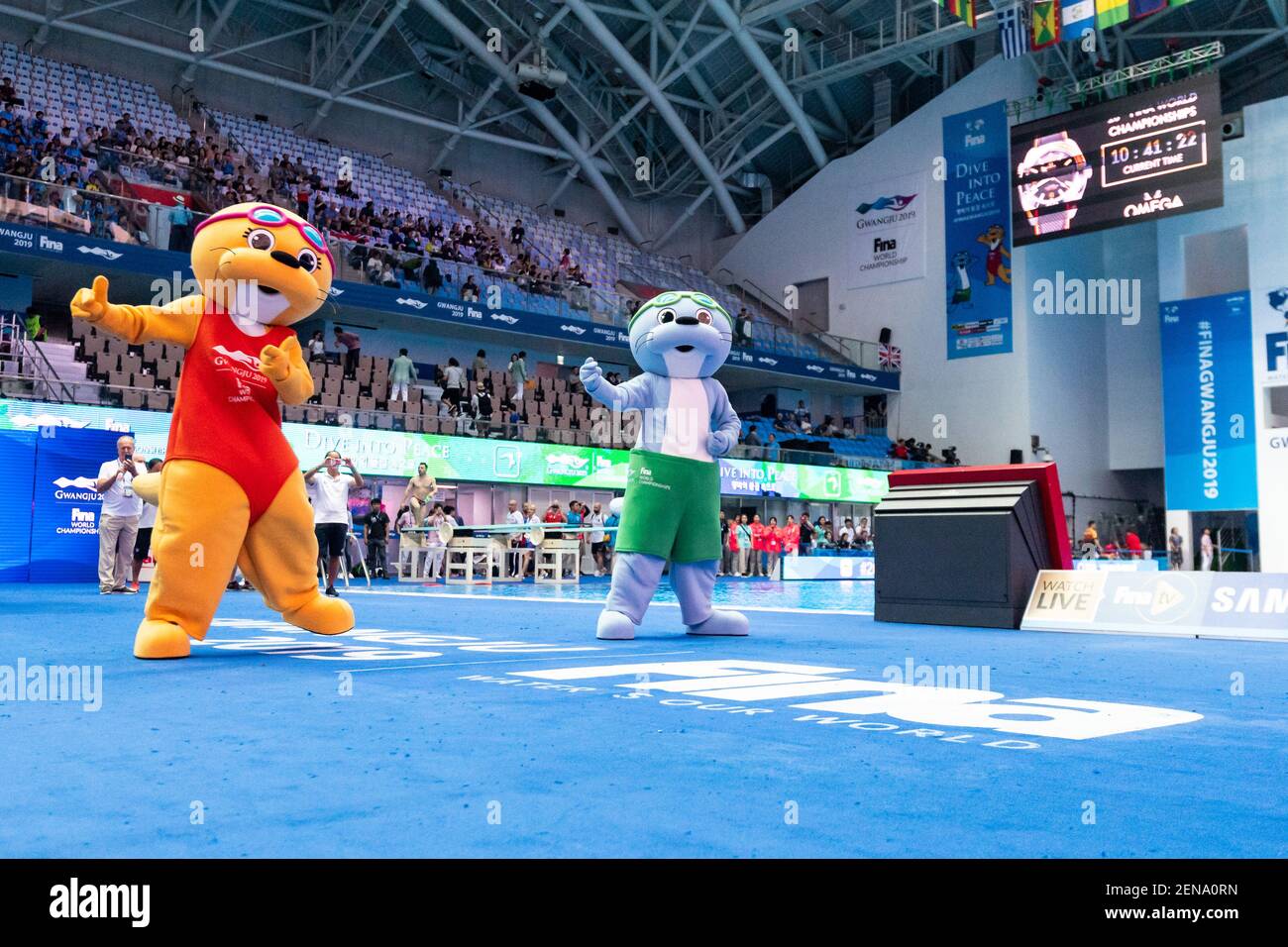 Mascotte Gwangju South Korea 12/07/2019 Diving 18th FINA World Aquatics Championships Nambu ...