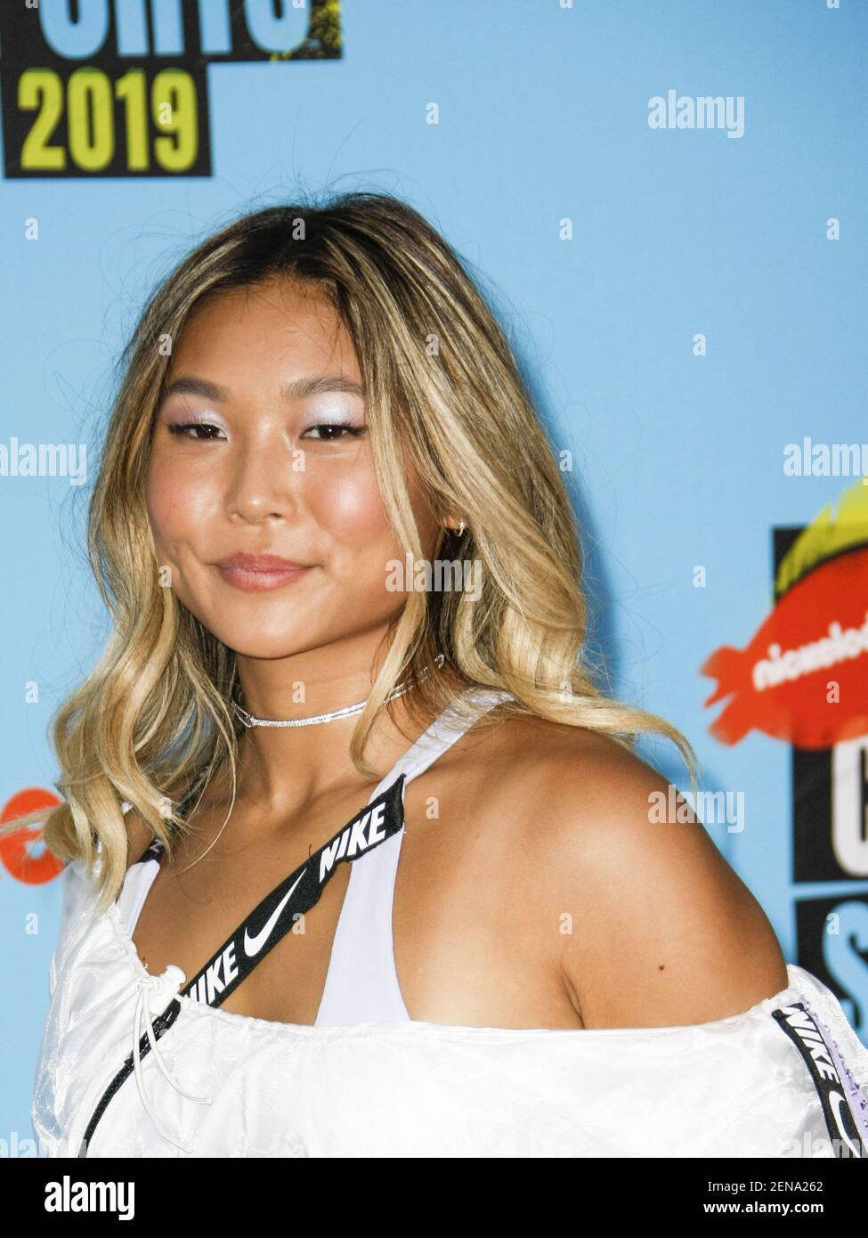 SANTA MONICA, CA - JULY 11: Chloe Kim arrives at the Nickelodeon Kids ...