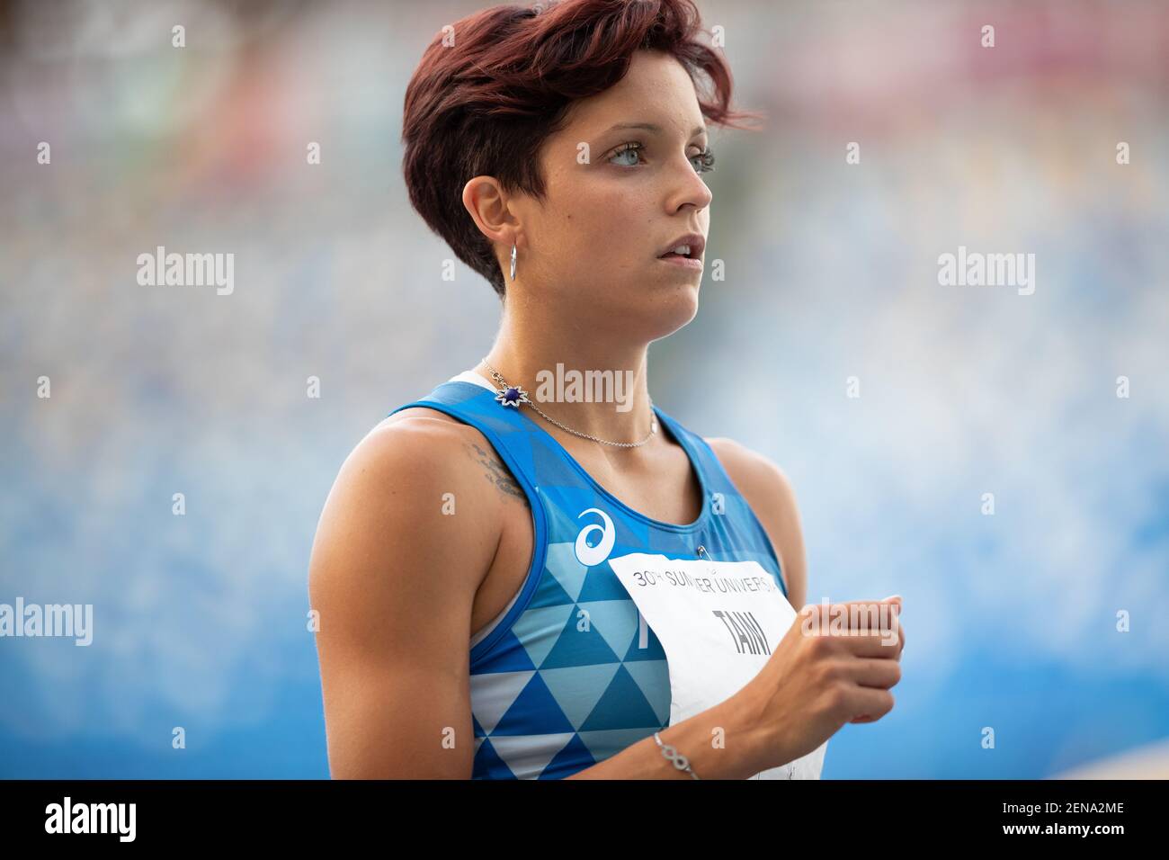 Silvia Taini of Italy competes in the Women's 100m hurdles semifinal ...