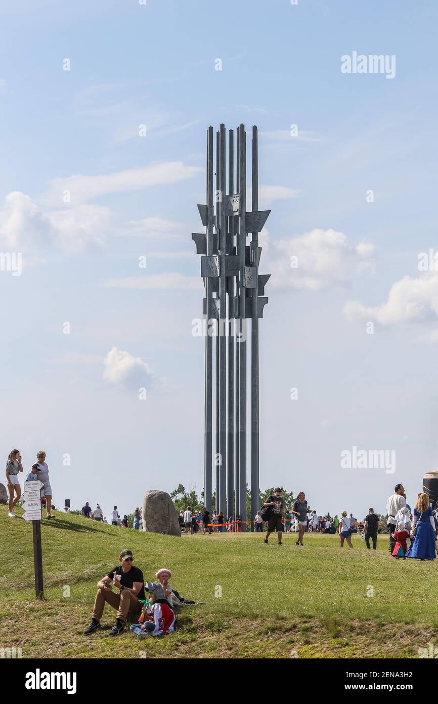Grunwald, Poland. 12th, July 2019 Battle of Grunwald Monument is seen ...