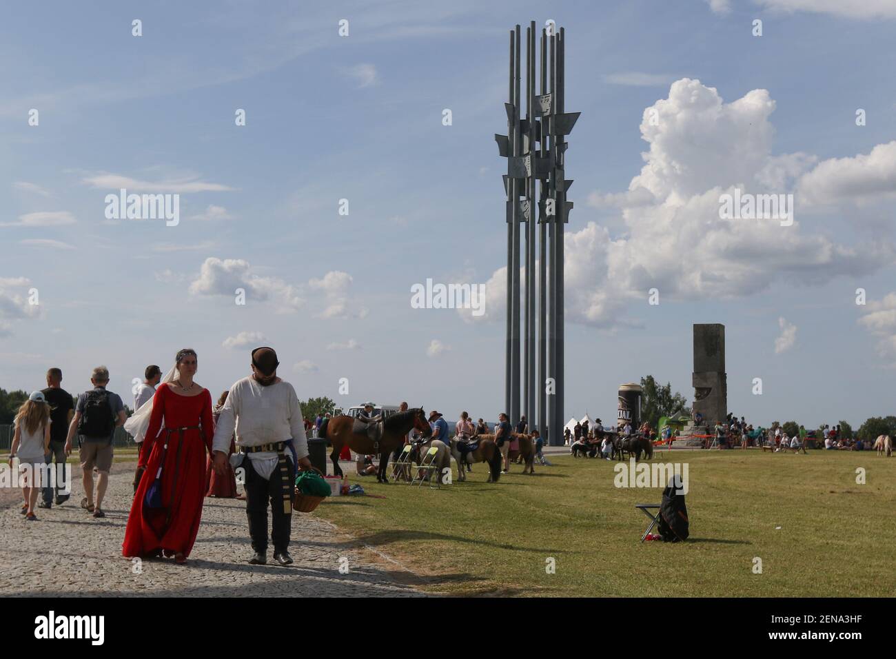 Grunwald, Poland. 12th, July 2019 Battle of Grunwald Monument is seen ...