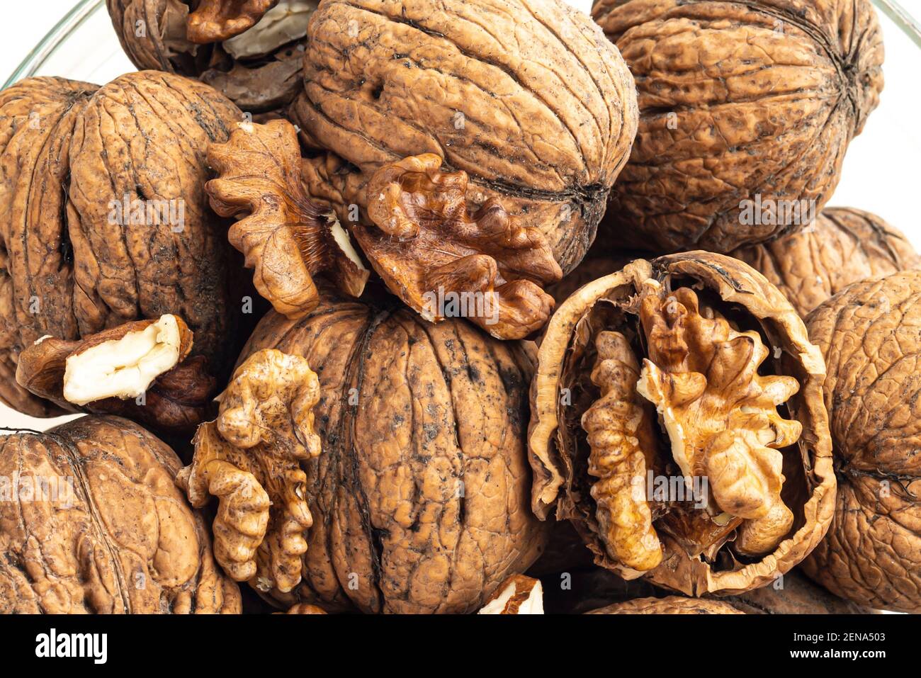 closeup of a walnut isolated on white background Stock Photo - Alamy