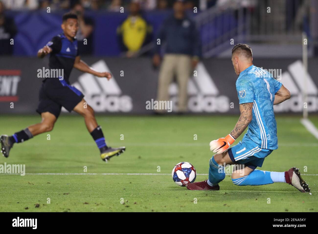 July 12, 2019: Los Angeles Galaxy goalkeeper David Bingham (1) makes a ...