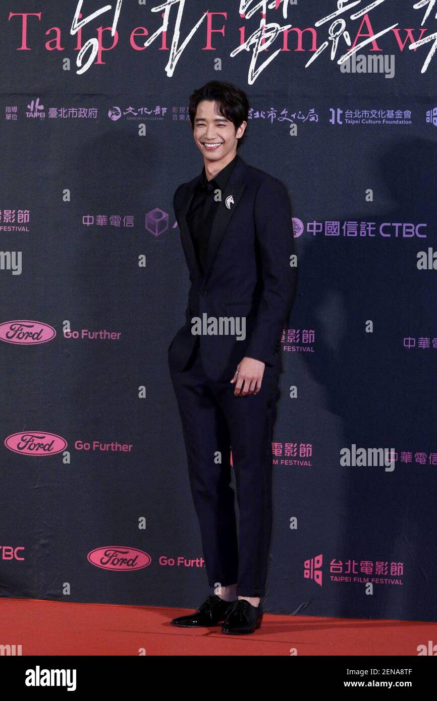 Taiwanese actor and model Jasper Liu poses as he arrives on the red carpet for the movie "More ...