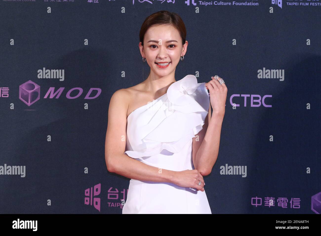 Taiwanese actress Ivy Chen poses as she arrives on the red carpet for the movie "More than Blue ...