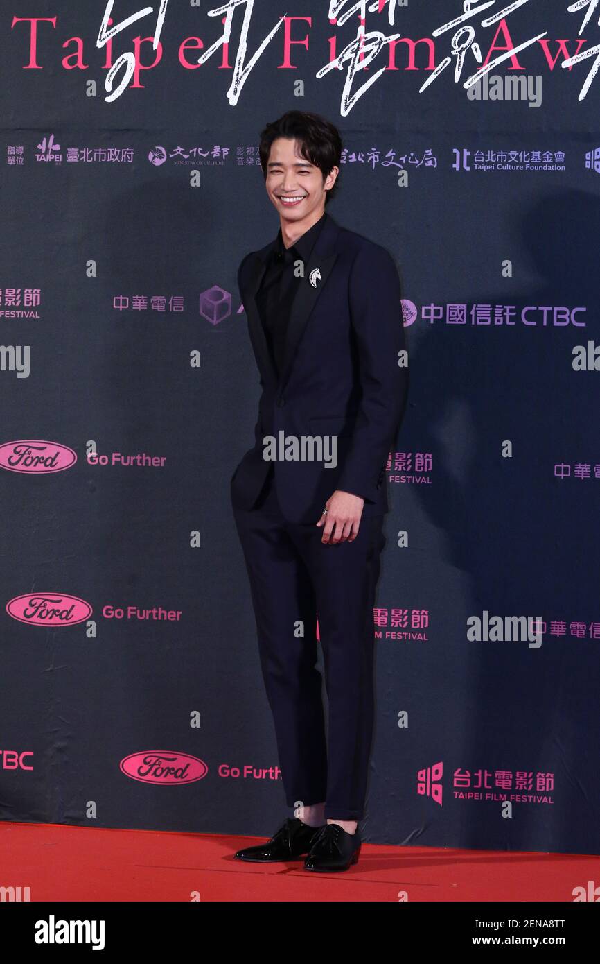 Taiwanese actor and model Jasper Liu poses as he arrives on the red ...