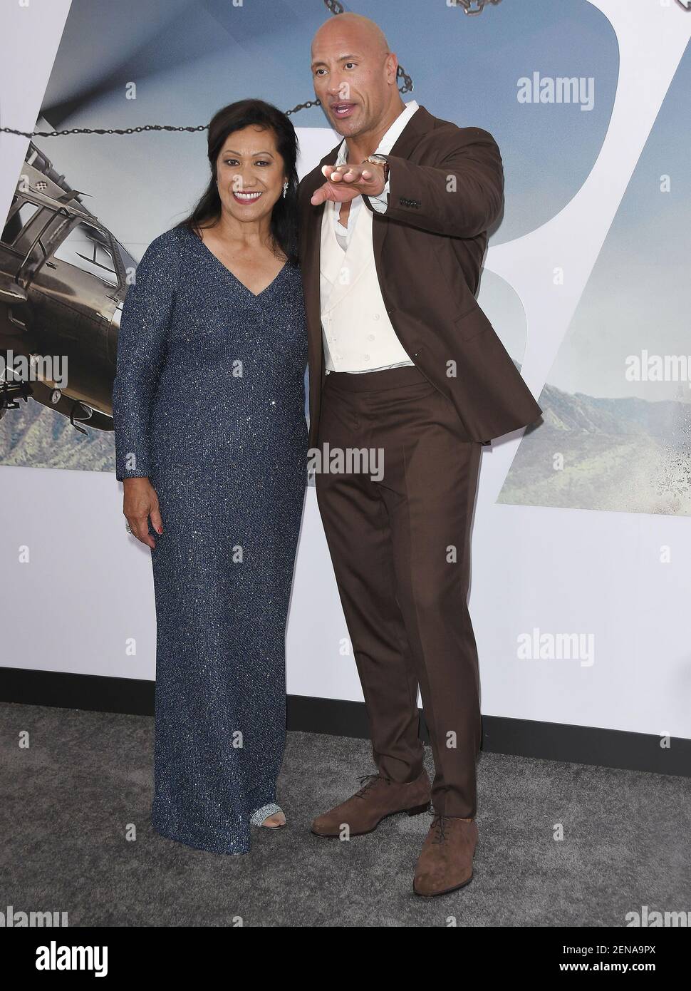 (L-R) Ata Johnson and Dwayne Johnson at the FAST & FURIOUS Presents ...