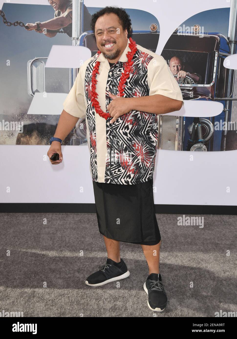 Kelemete Misipeka arrives at the FAST & FURIOUS Presents HOBBS & SHAW ...