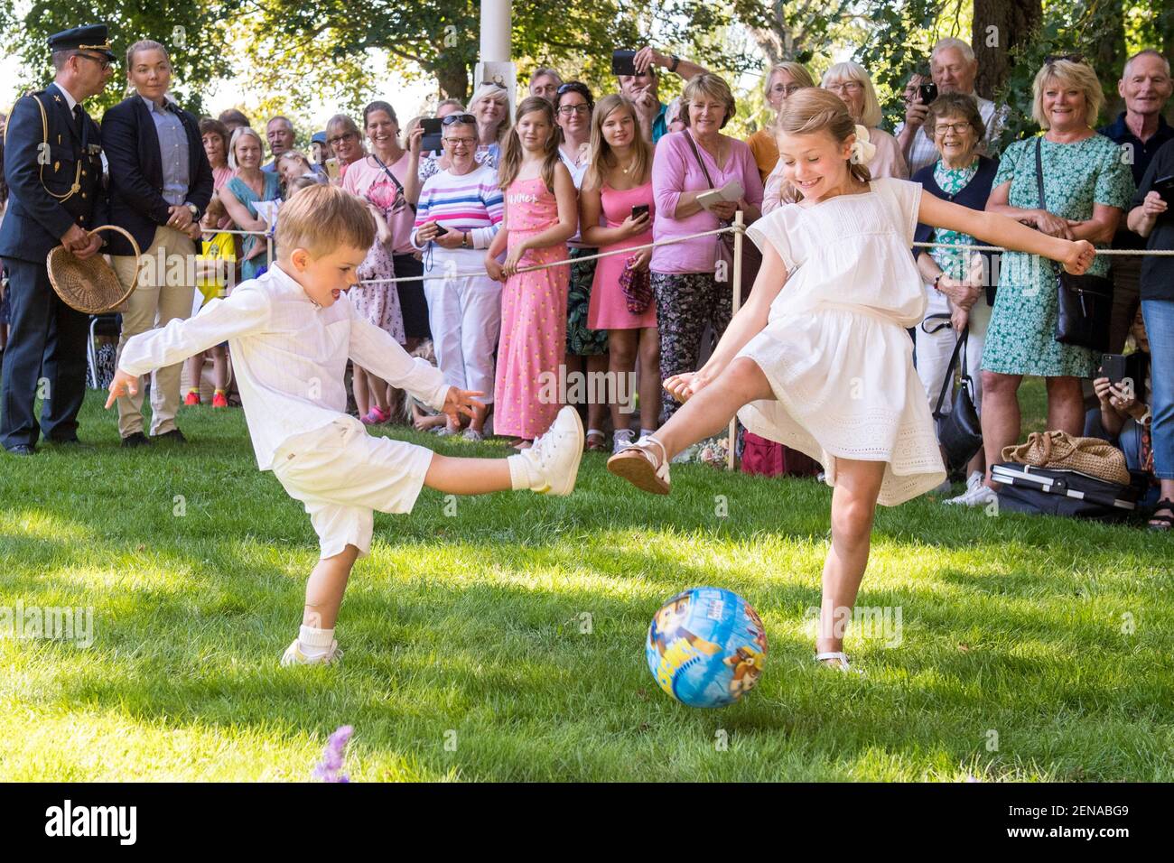 Princess Estelle and Prince Oscar during the festivities for the Crown ...