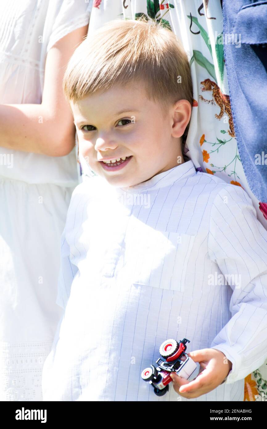 Prince Oscar during the festivities for the Crown Princess her 42nd ...