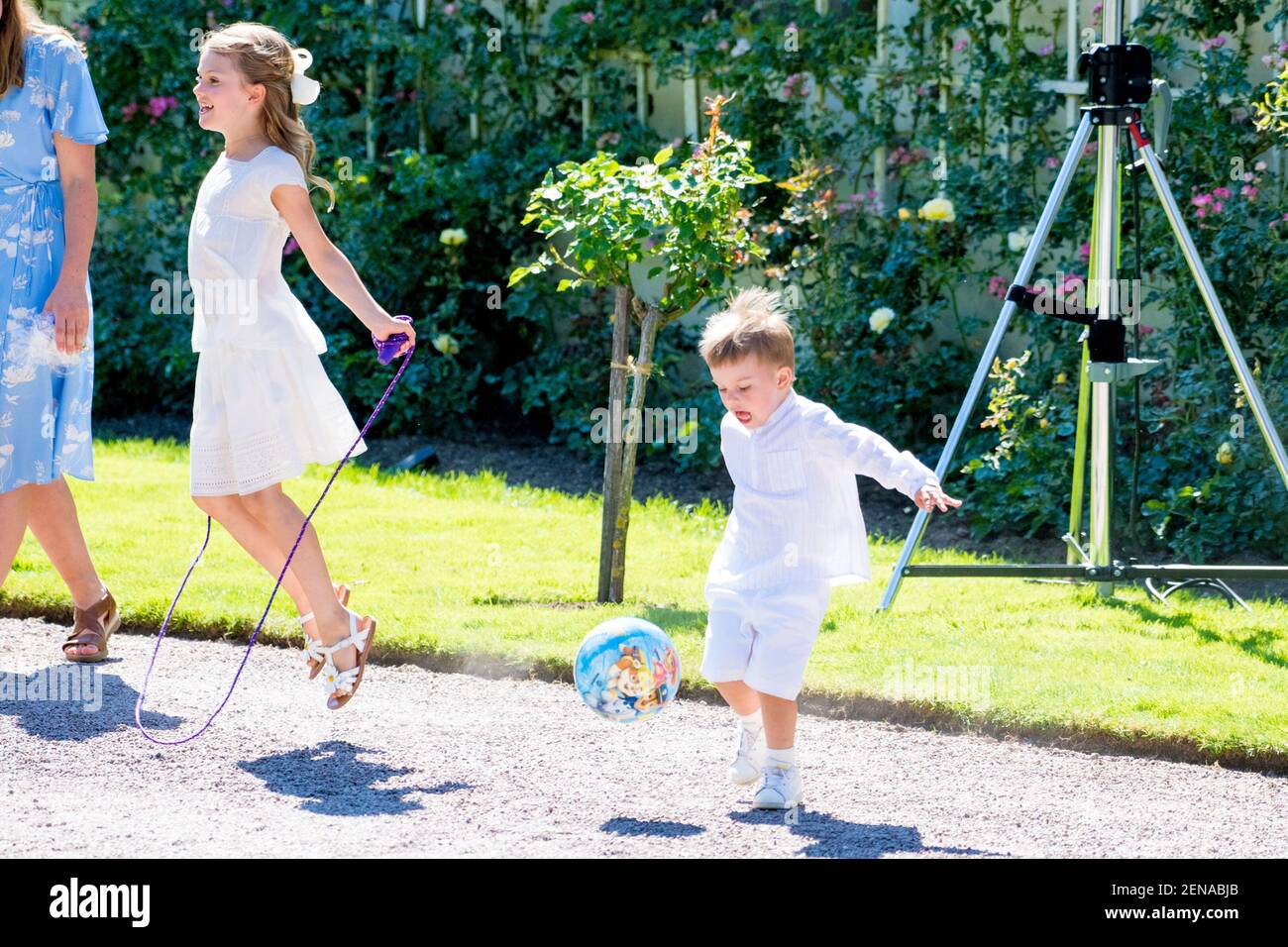 Princess Estelle and Prince Oscar during the festivities for the Crown ...