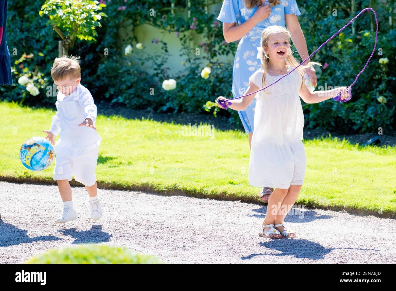 Princess Estelle and Prince Oscar during the festivities for the Crown ...