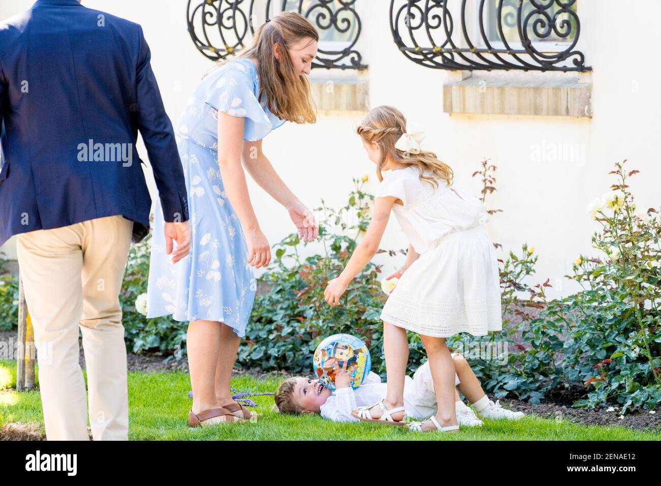 Princess Estelle and prince Oscar during the festivities for the Crown ...