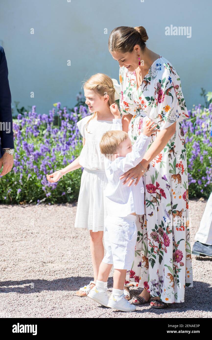 Crown Princess Victoria, Princess Estelle and Prince Oscar during the ...