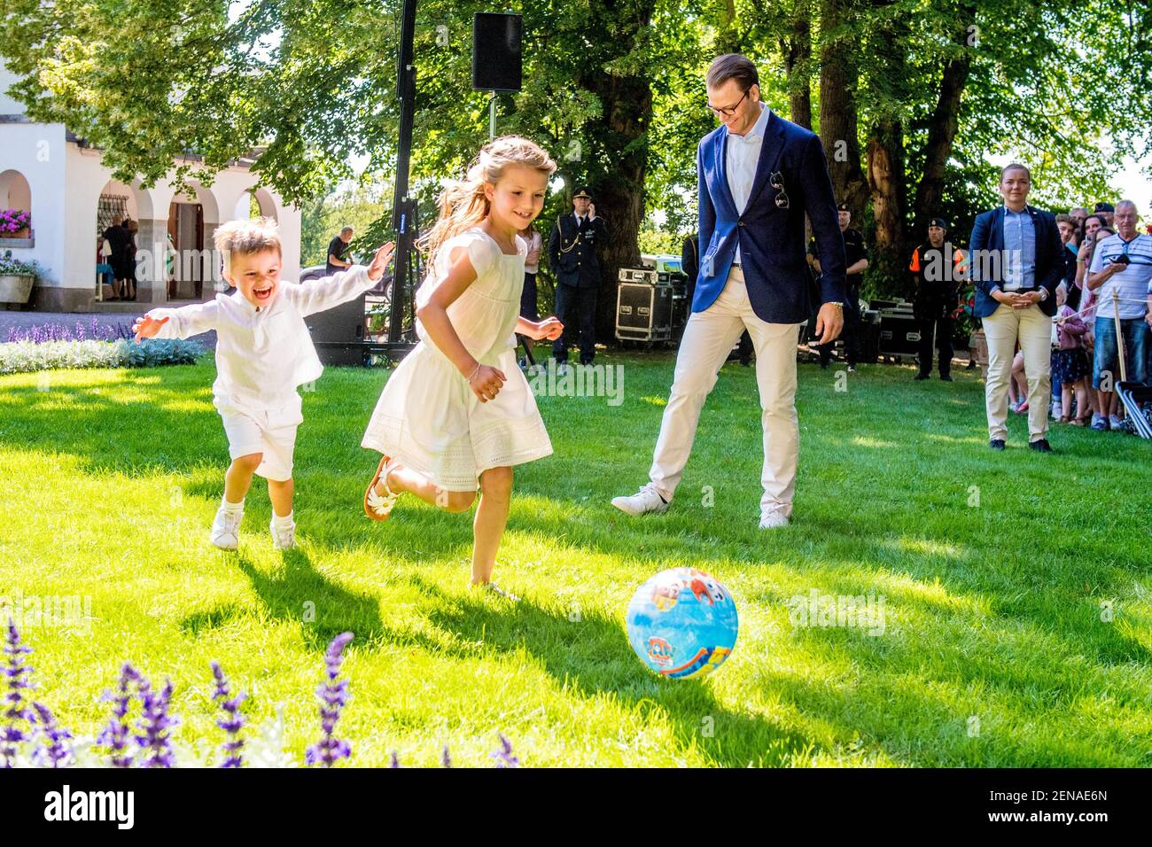 Prince Daniel with princess Estelle and prince Oscar during the ...