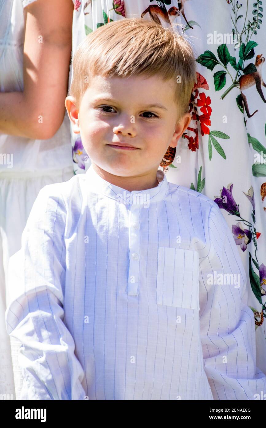 Prince Oscar during the festivities for the Crown Princess her 42nd ...