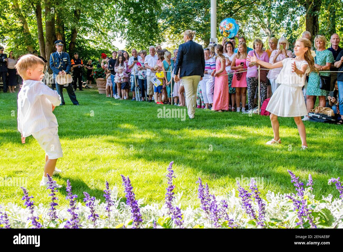 Princess Estelle and prince Oscar during the festivities for the Crown ...