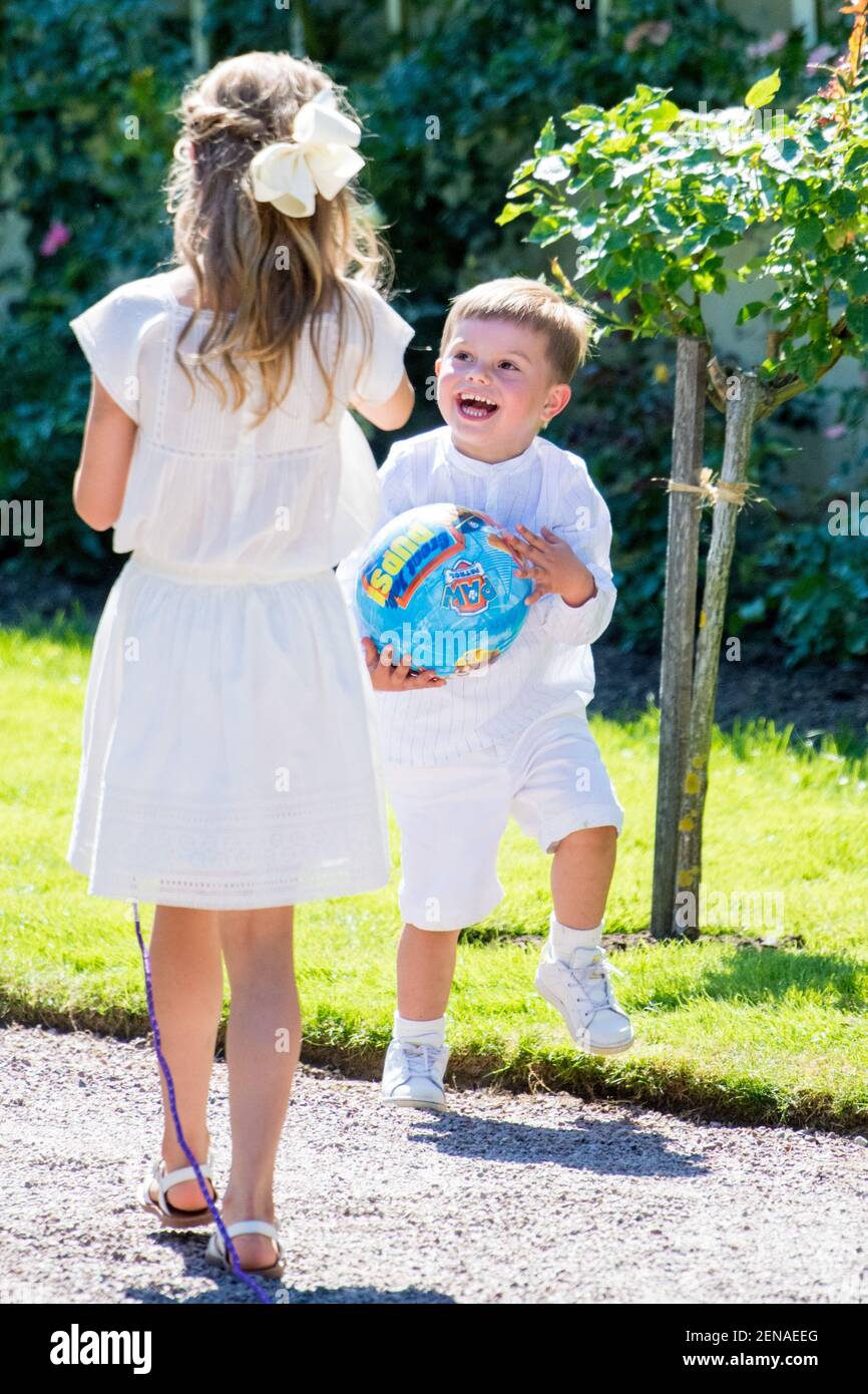 Princess Estelle and prince Oscar during the festivities for the Crown ...