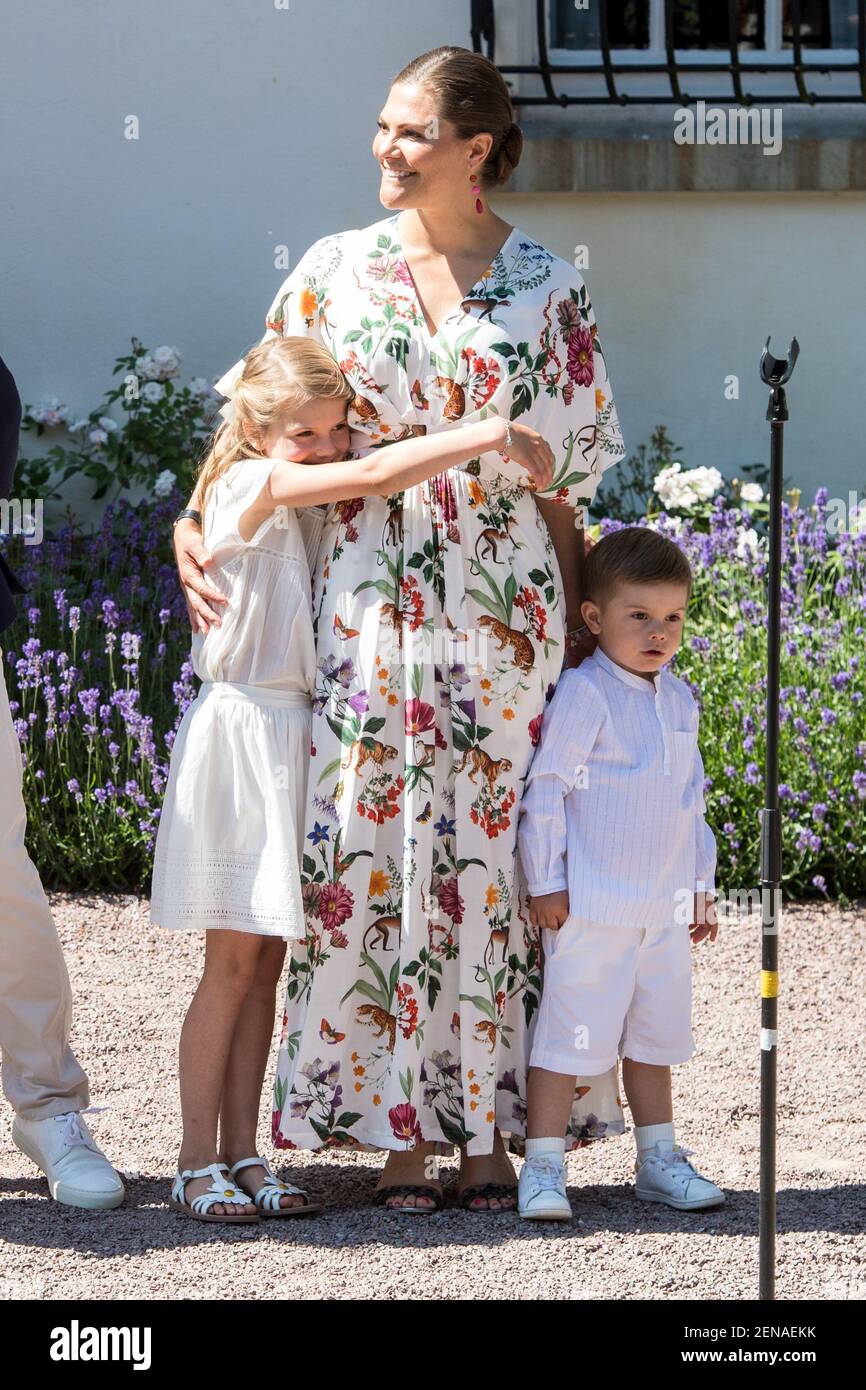 Crown Princess Victoria, Princess Estelle and Prince Oscar during the ...