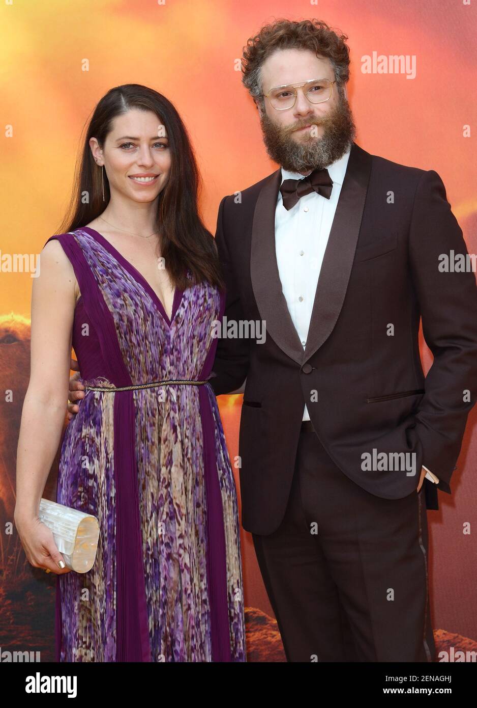 Seth Rogen and Lauren Miller attend the European Premiere of Disney's ...