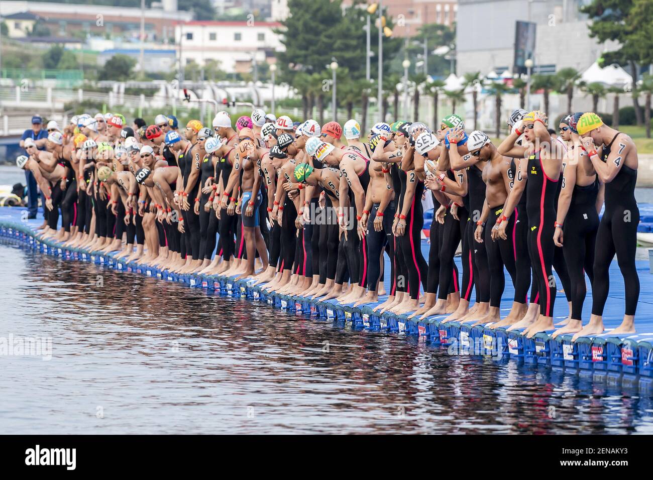 Start Yeosu South Korea 16/07/2019 Open Water Men's 10KM 18th FINA ...