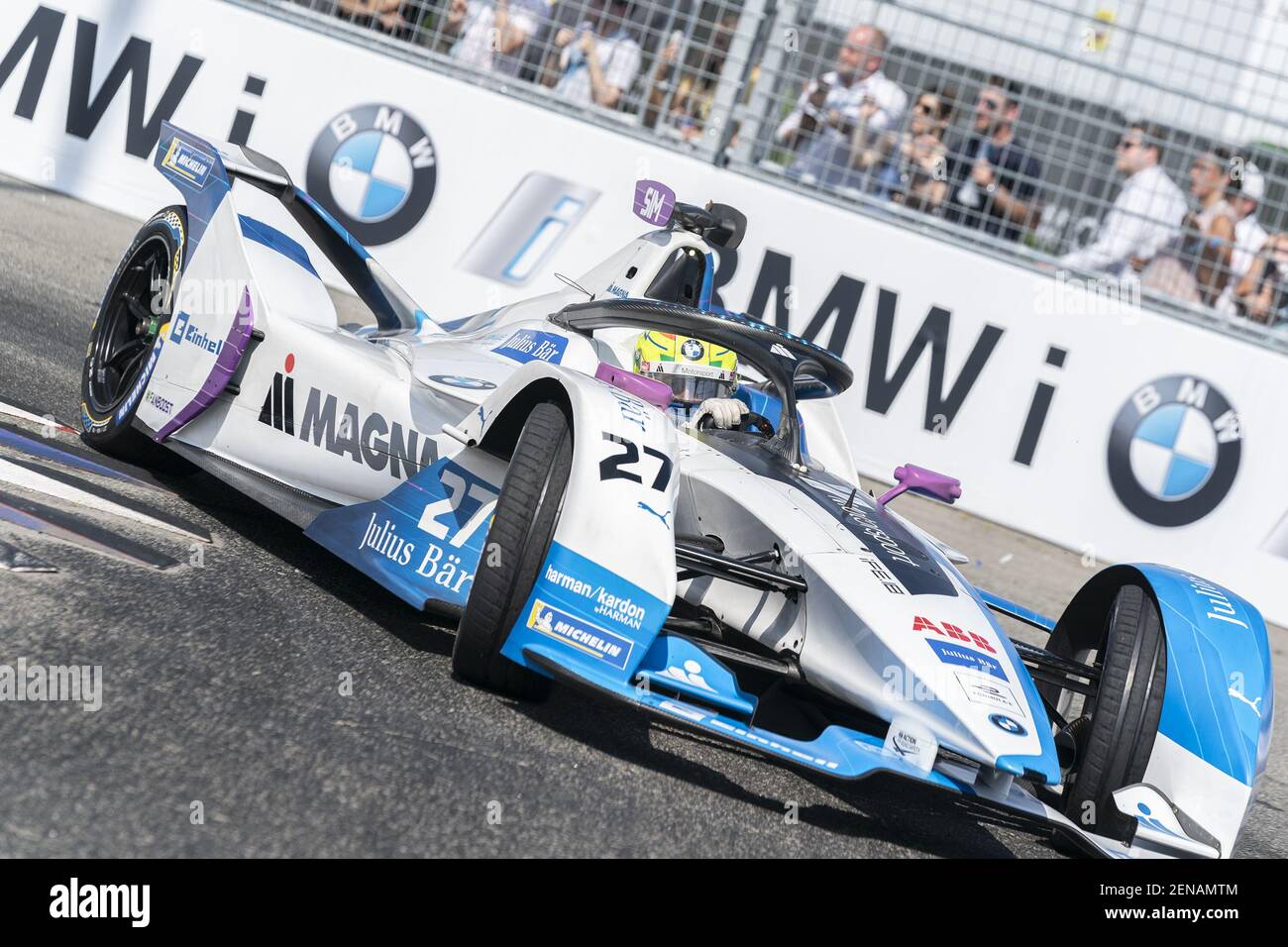 (7/14/2019) Sam Bird of Virgin Envision team drives electric racing car ...