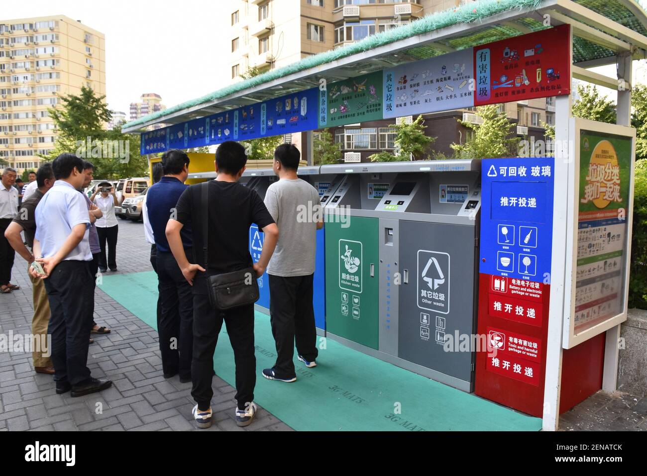 The appropriate disposal bins supported by a face recognition system to ...