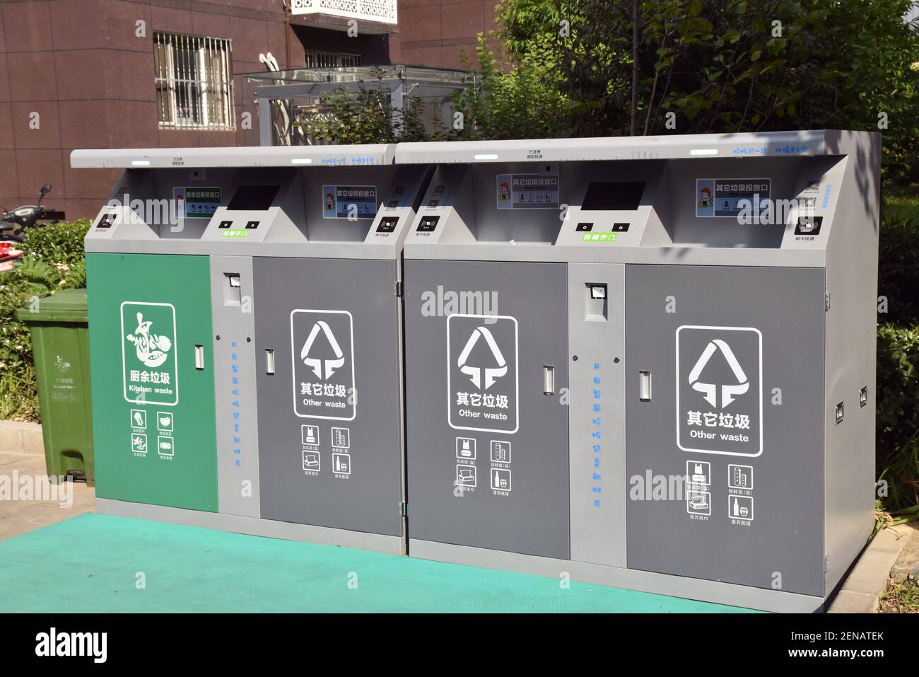The appropriate disposal bins supported by a face recognition system to ...