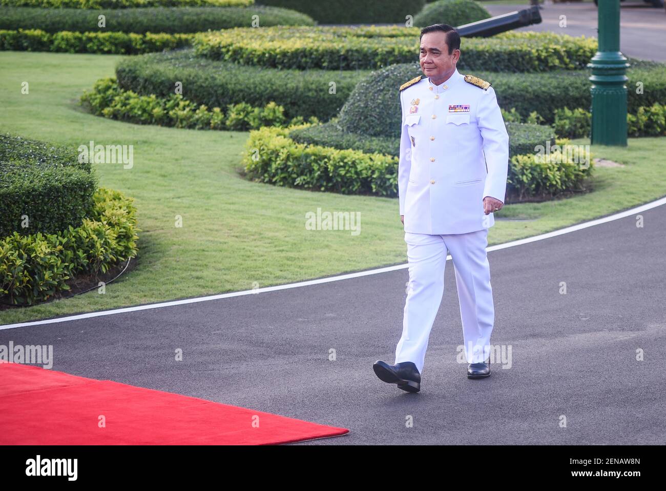 Thailand's Prime Minister Prayut Chan-o-cha arrives for a group photo ...