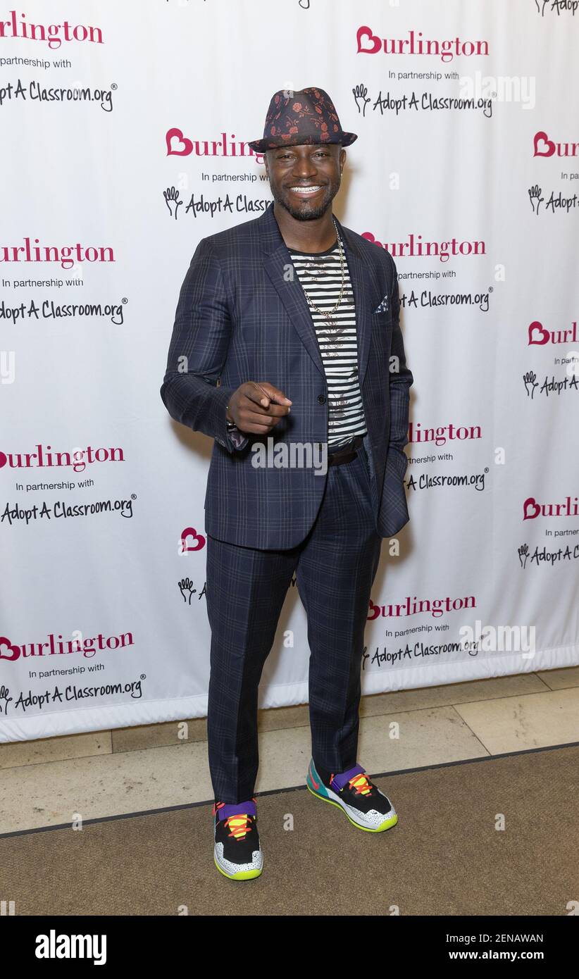 Taye Diggs attends at 2019 Annual AdoptAClassroom.org Donation Drive at ...