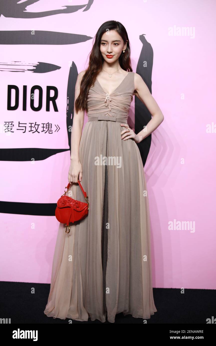 Hong Kong model and actress Angelababy arrives for an opening event of the Miss Dior LOVE N ...