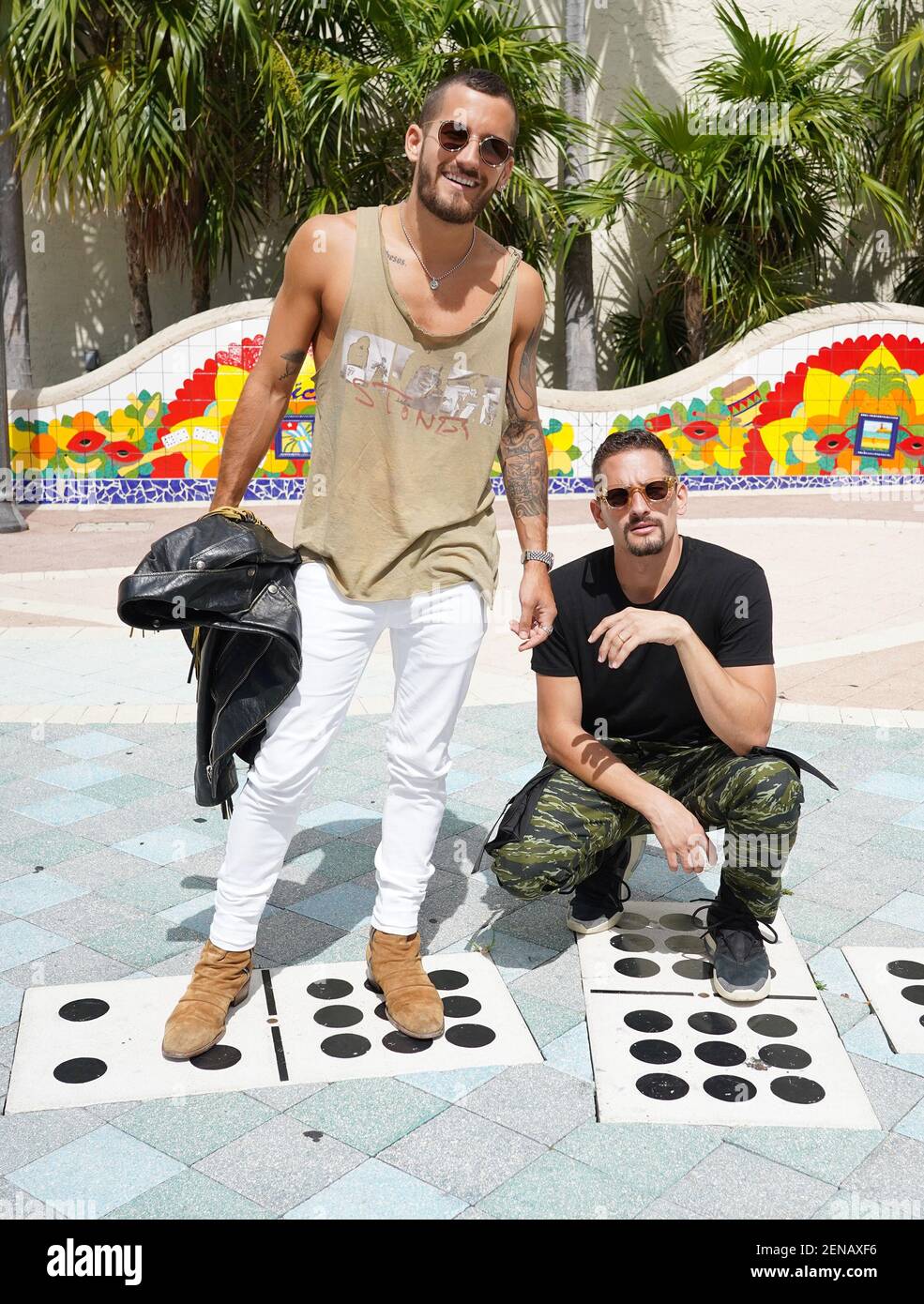 MIAMI, FL - JULY 17: Mau Montaner and Ricky Montaner of the musical ...