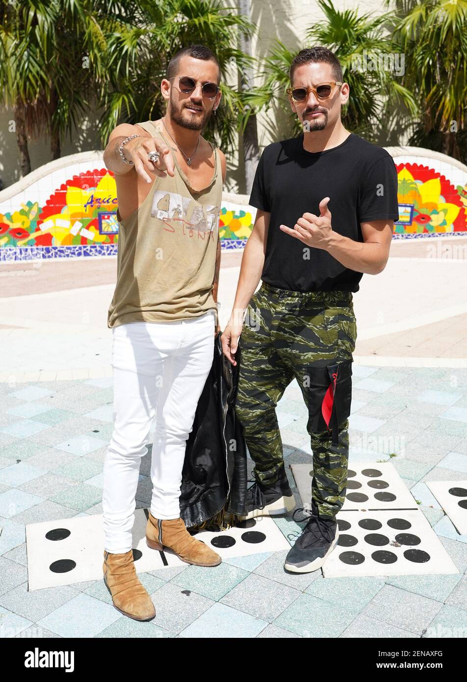 MIAMI, FL - JULY 17: Mau Montaner and Ricky Montaner of the musical ...