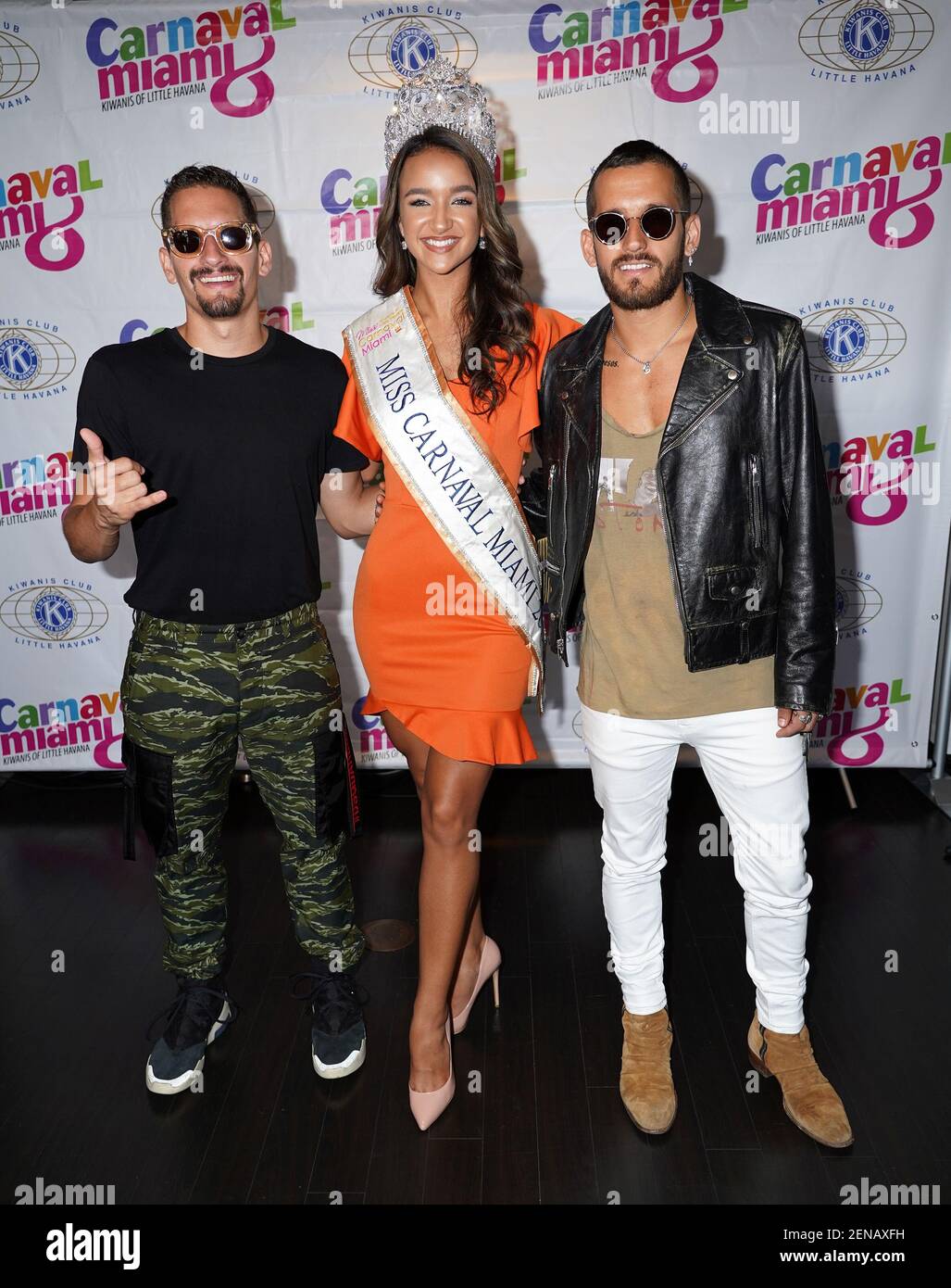 MIAMI, FL - JULY 17: Mau Montaner, Miss Carnaval Miami 2020 Camila ...