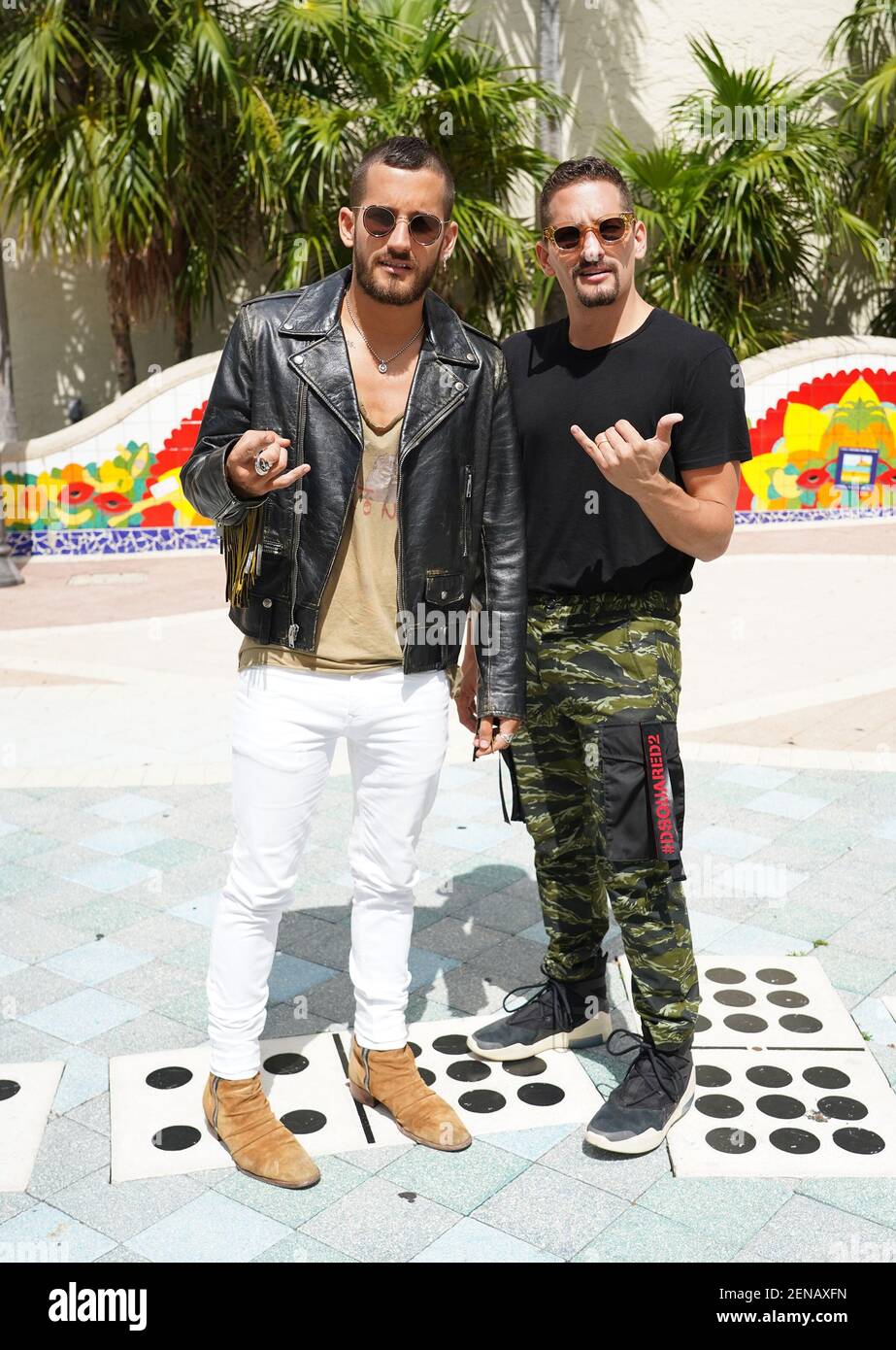 MIAMI, FL - JULY 17: Mau Montaner and Ricky Montaner of the musical ...