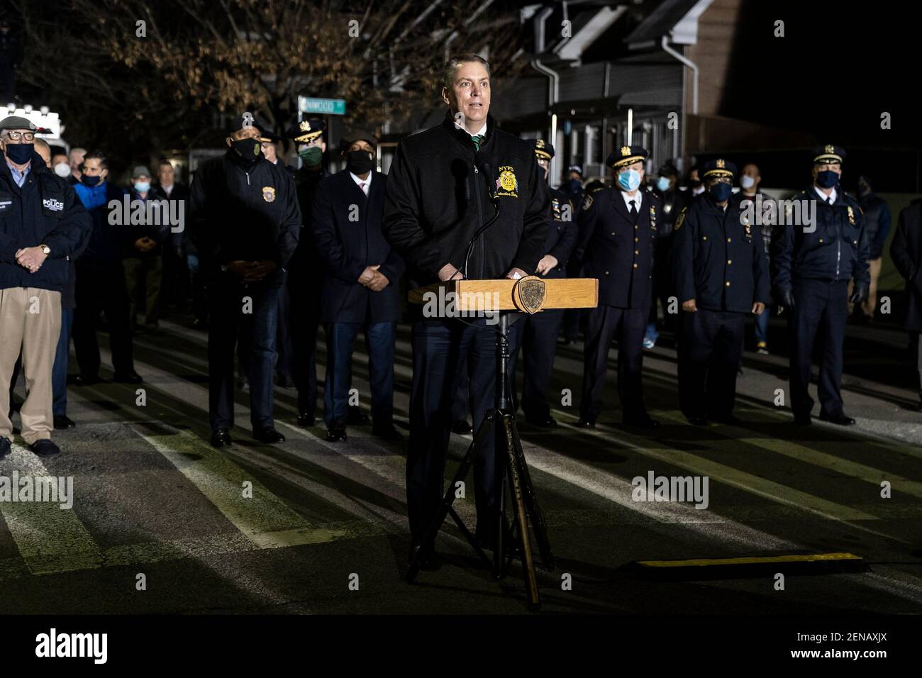 New York, United States. 26th Feb, 2021. Police Commissioner Dermot ...